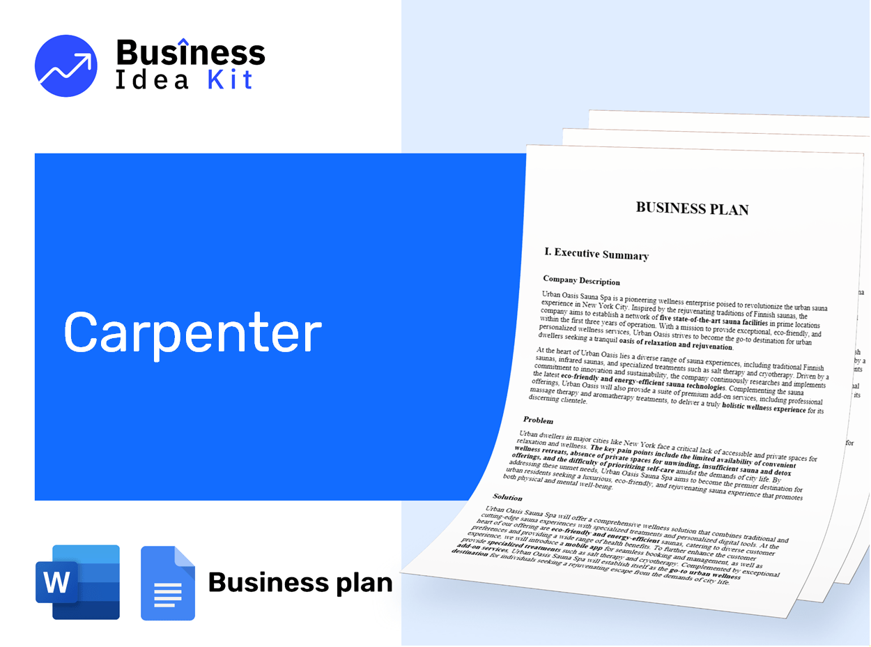 Carpenter Business Plan Example