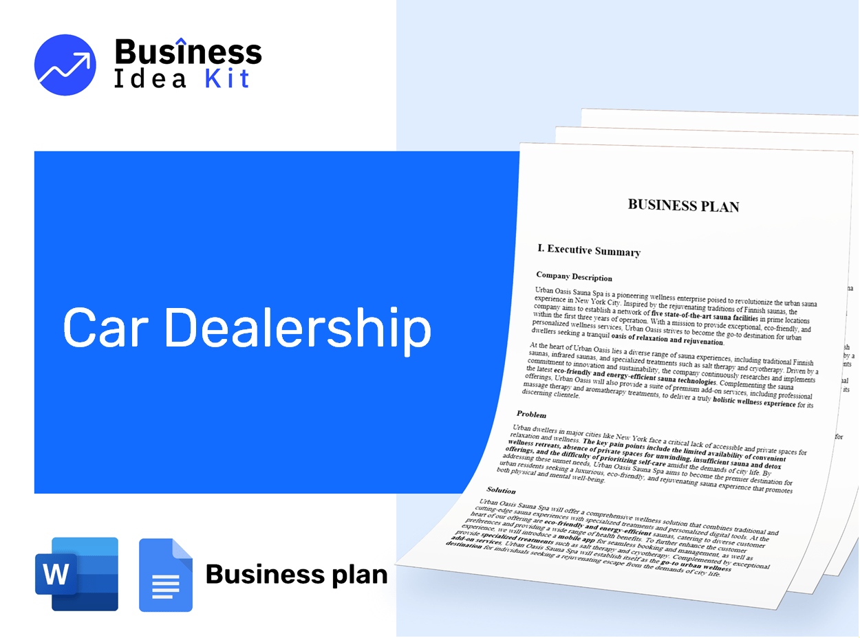 Car Dealership Business Plan Example