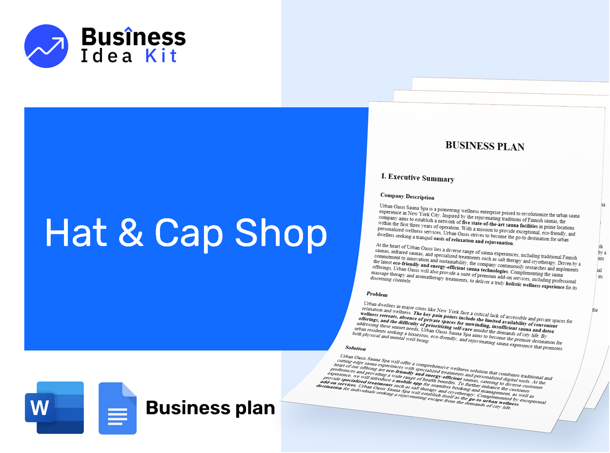 Hat And Cap Shop Business Plan Example