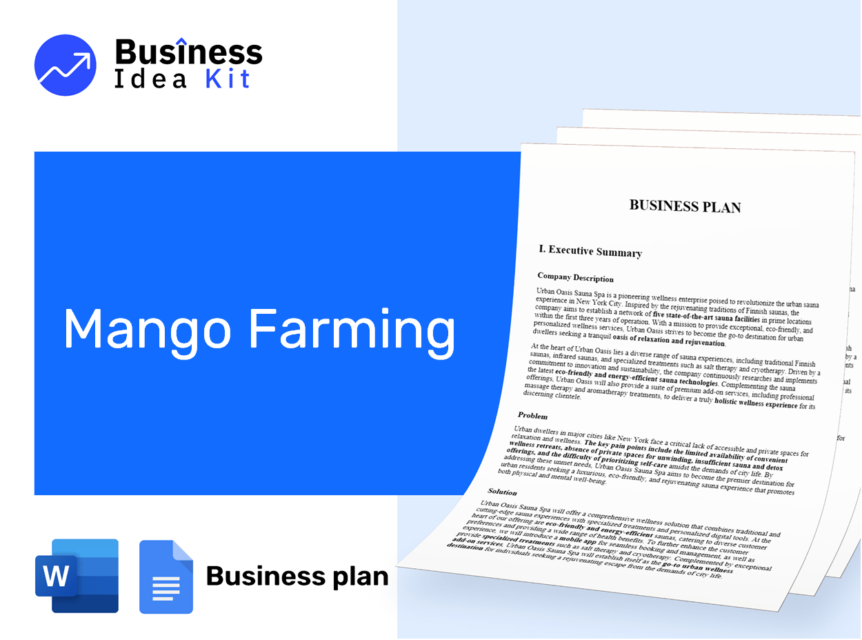 Mango Farming Business Plan Example