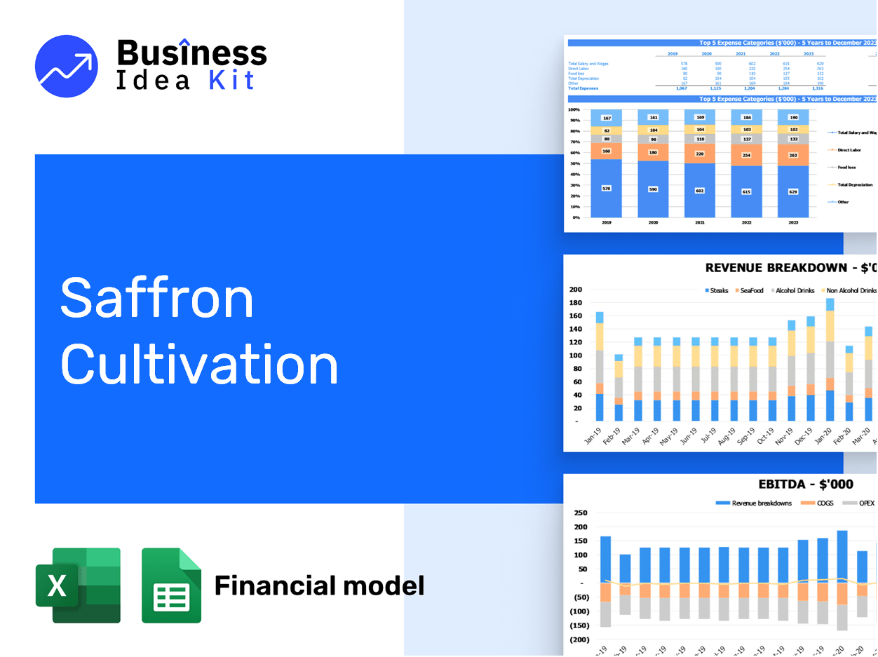 Saffron Cultivation Financial Model Example