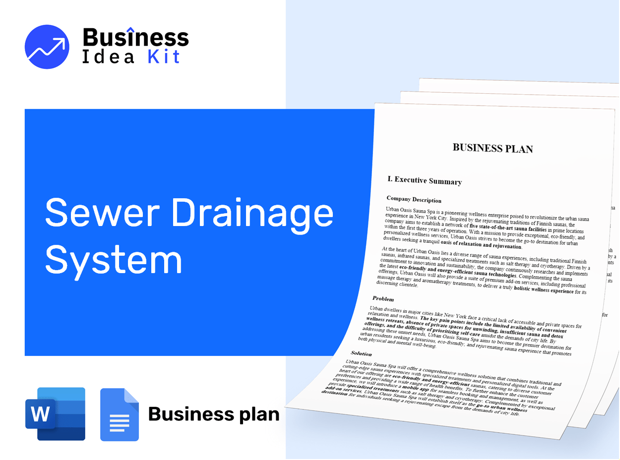Sewer Drainage System Business Plan Example