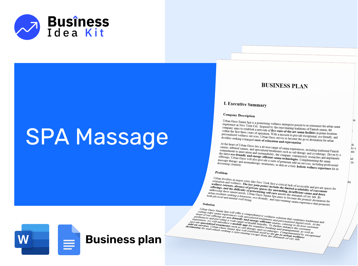 Spa Massage Business Plan Example